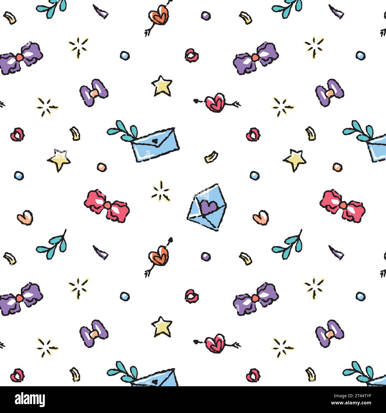 Festive elements pattern. Bright festive digital paper for children ...