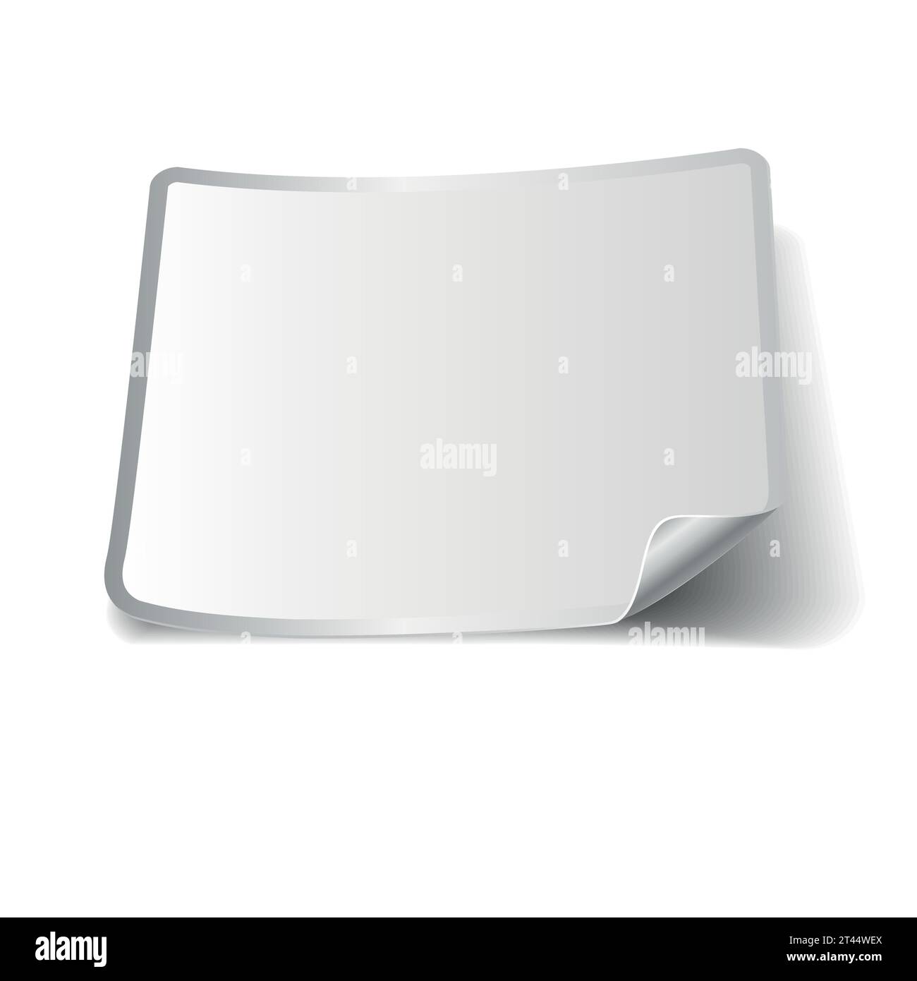 Empty paper sticker with bend corner Stock Vector Image & Art - Alamy