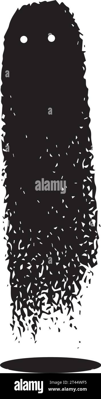 Ghost character on transparent background vector brush texture. Vector ...
