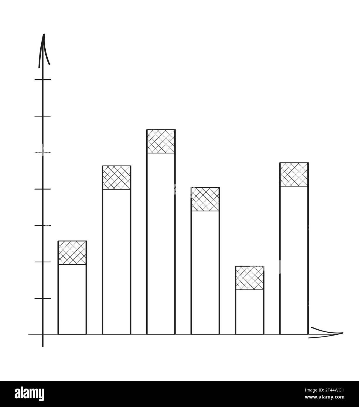 Chart Graph Vector In Doodle Style Approximation Statistics Financial Chart Stock Vector