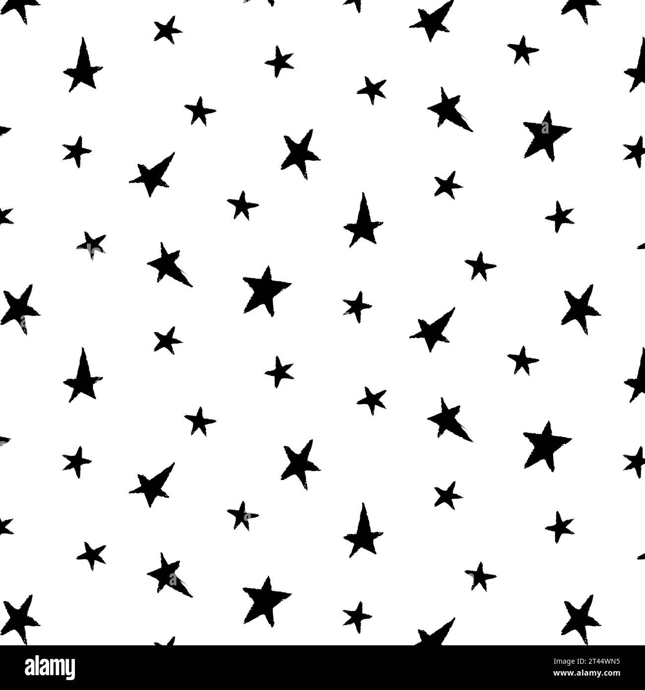 Pattern of black stars on a transparent background, seamless print for ...