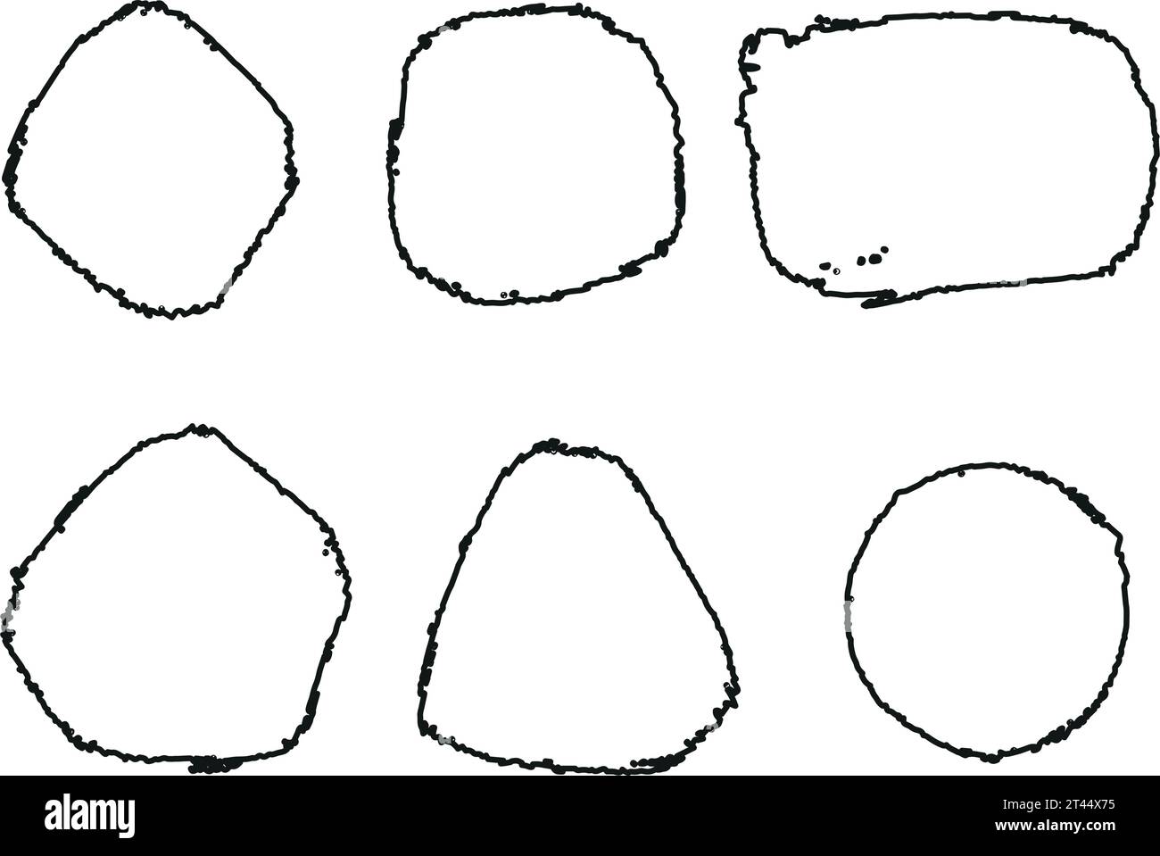 Set of outline frames of geometric shapes on a transparent background ...