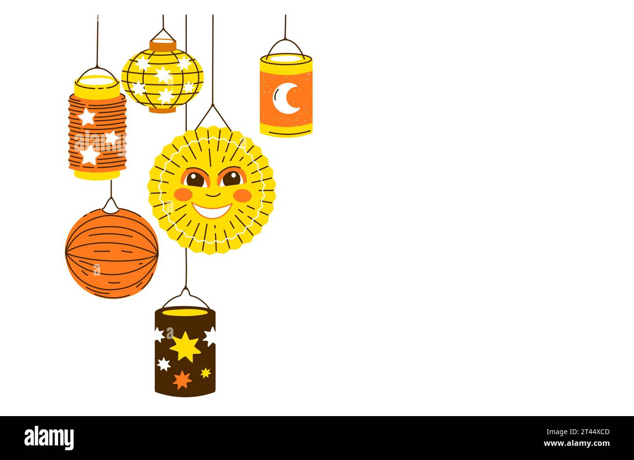 Vector Lanterns composition for saint martin day traditional in Germany ...