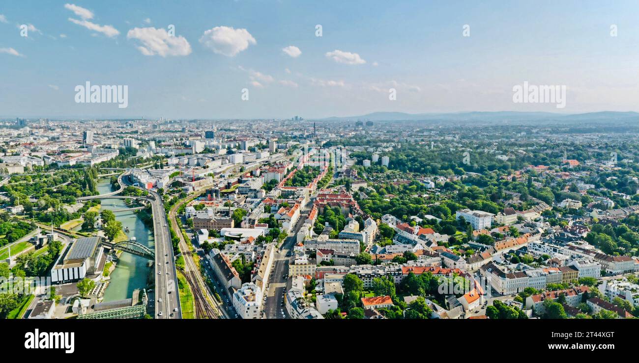 Aerial drone vienna city sky hi-res stock photography and images - Alamy
