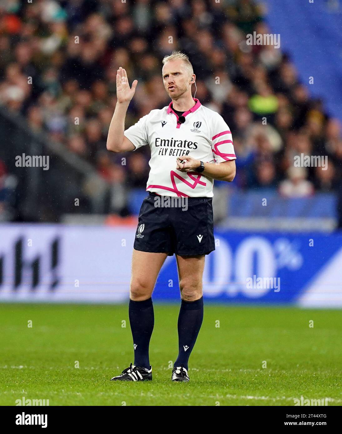 Referee Wayne Barnes during the Rugby World Cup 2023 final match at the ...