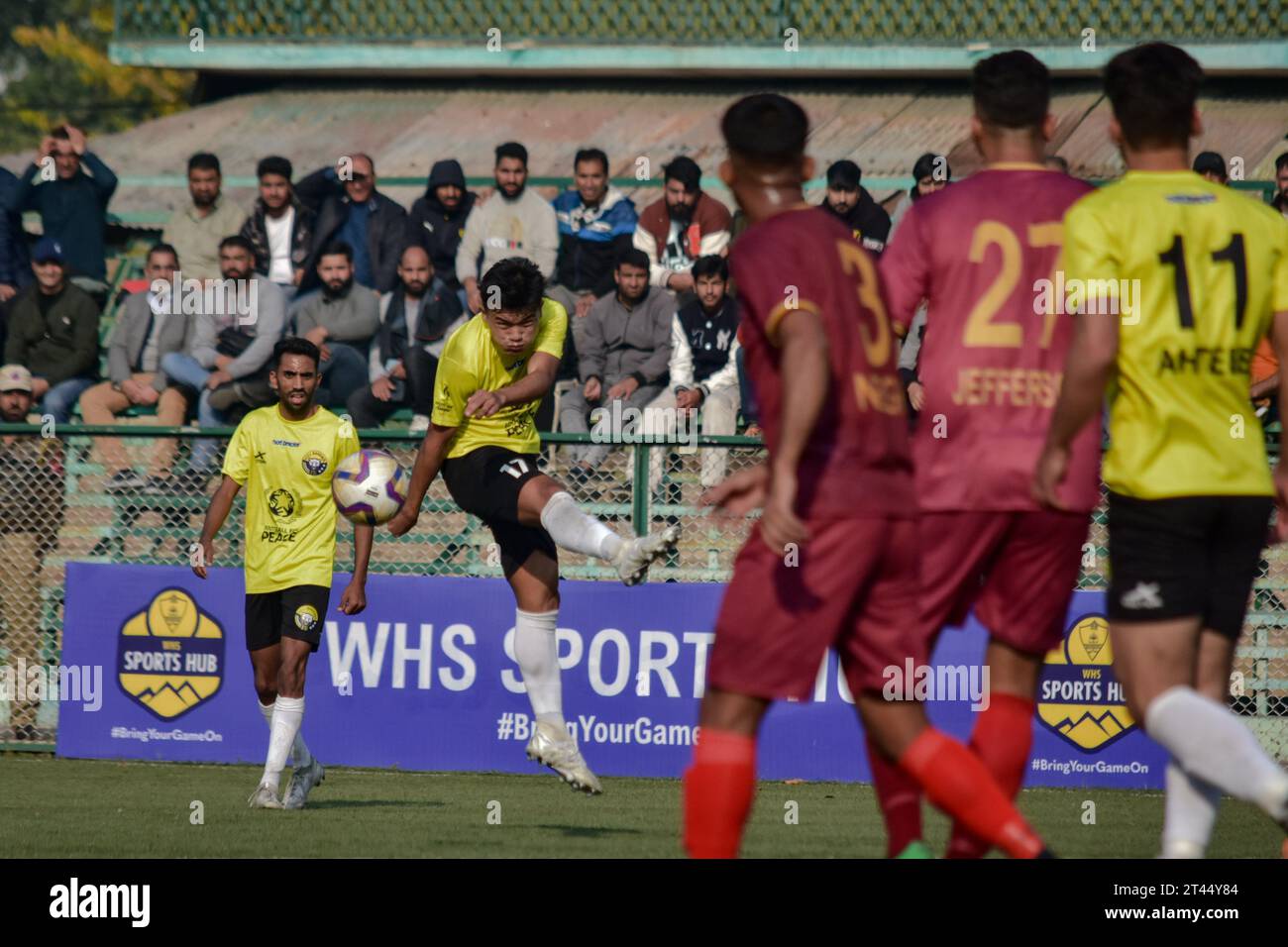 Srinagar, India. 28th Oct, 2023. Lalramdinsanga Ralte (C) of Real ...