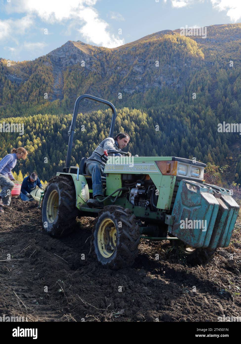 Driving tractor on potato farm hi-res stock photography and images - Alamy