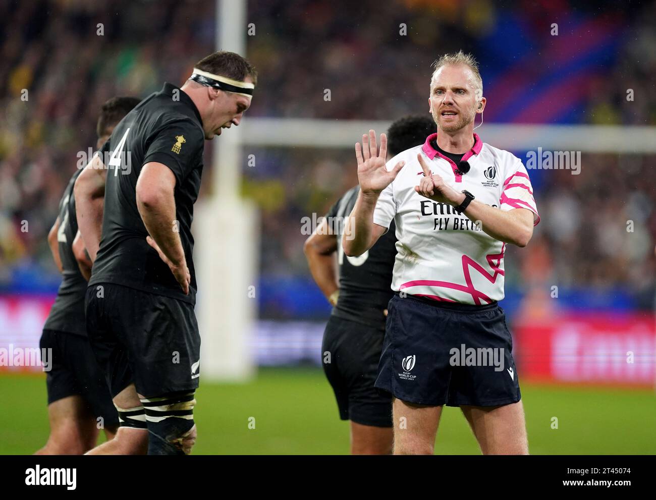 Referee Wayne Barnes during the Rugby World Cup 2023 final match at the ...