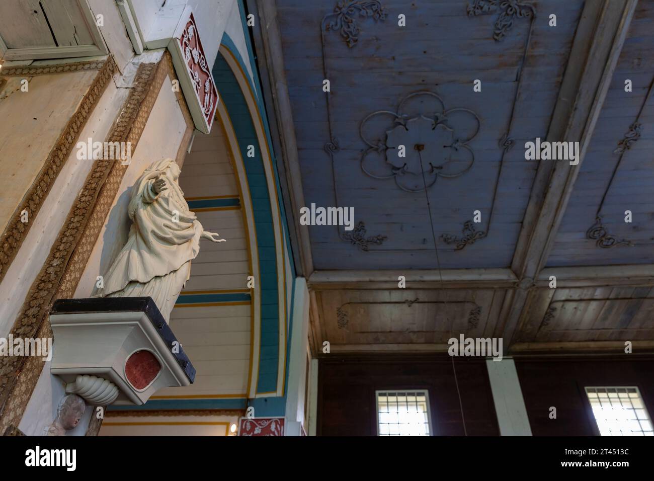 Detail of a Virgin Mary statue hand-carved by Father Antonio Ravalli at ...