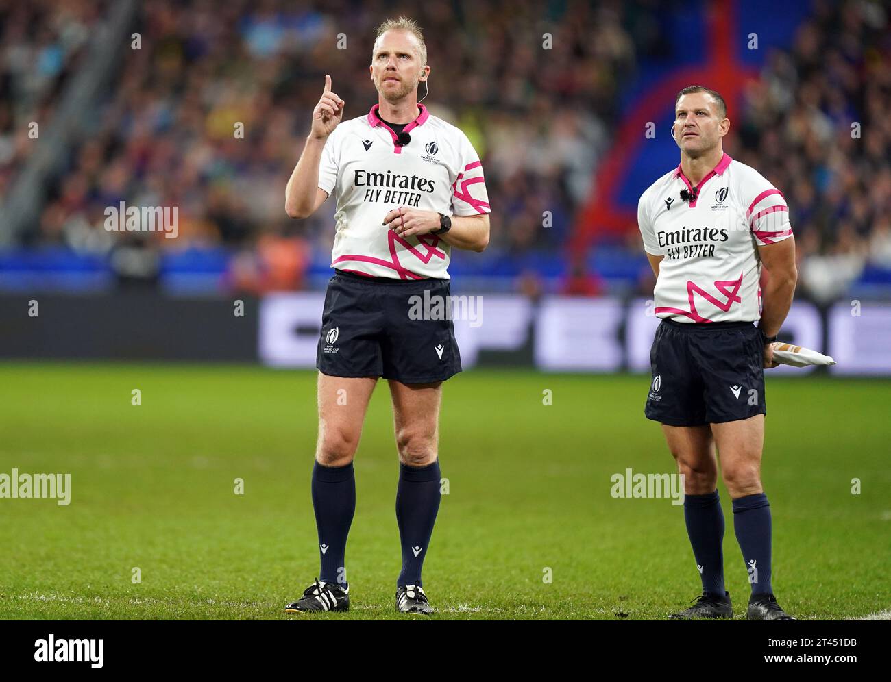 Referee Wayne Barnes during the Rugby World Cup 2023 final match at the ...