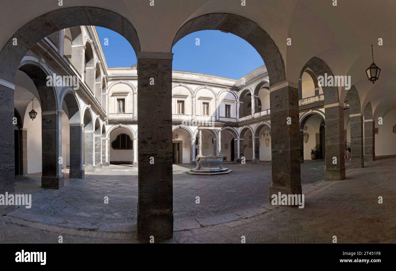 NAPLES, ITALY - APRIL 21, 2023: The atrium of church Certosa di San ...