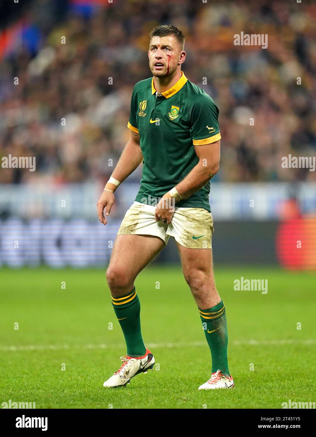 South Africa's Handre Pollard in action during the Rugby World Cup 2023 ...