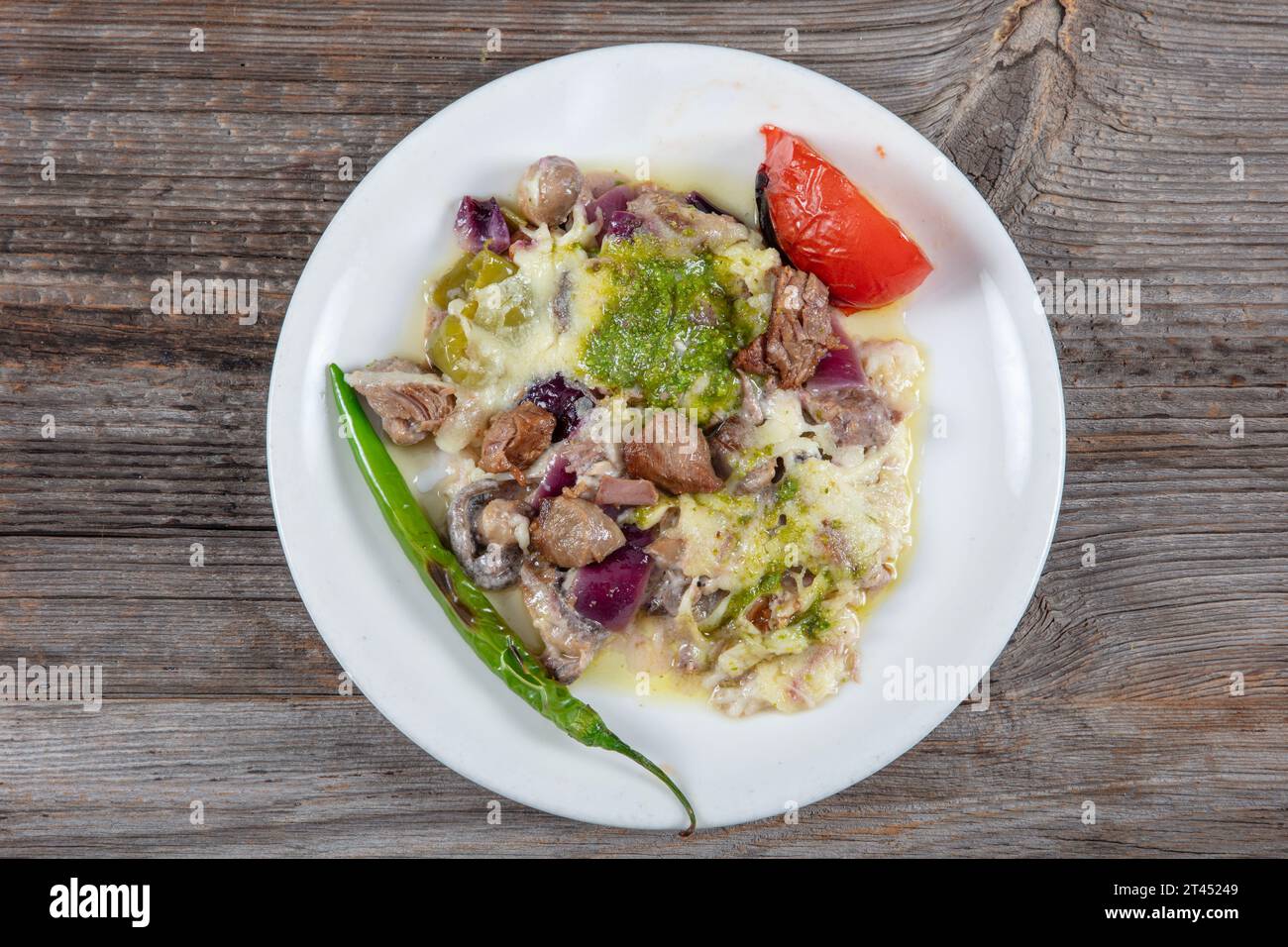 Traditional Turkish cuisine food which come from Ottoman Empire. Tave ...