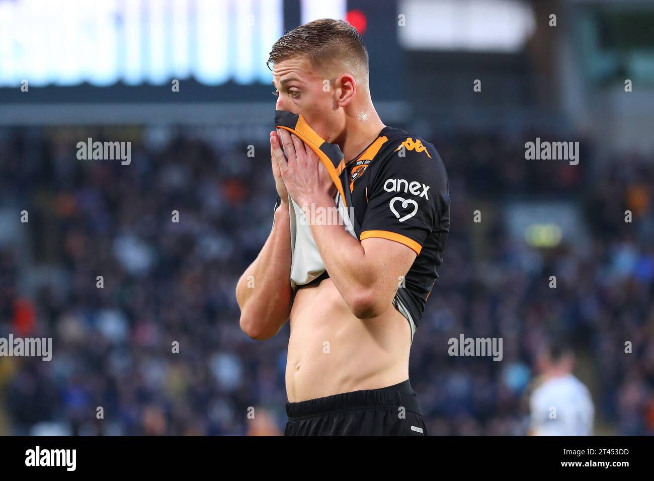 Liam Delap of Hull City during the Sky Bet Championship match Hull City vs Preston North End at ...