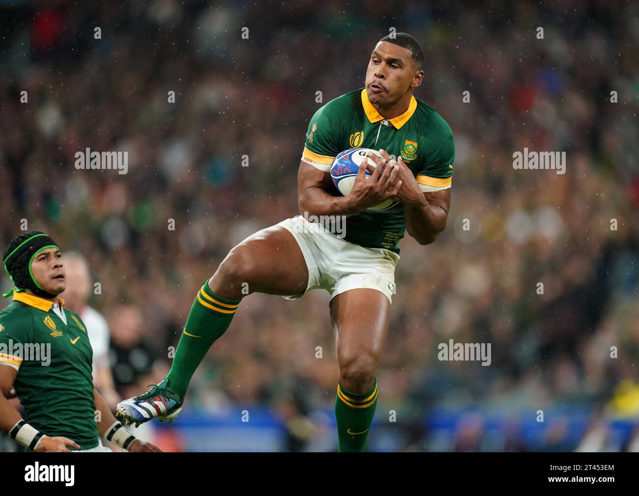 South Africa's Damian Willemse in action during the Rugby World Cup ...