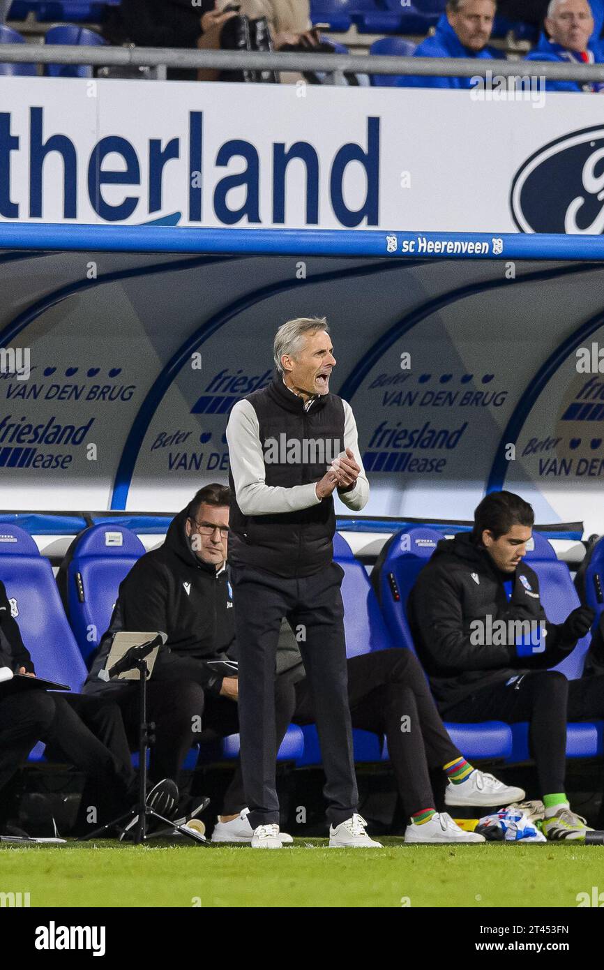 HEERENVEEN - SC Heerenveen coach Kees van Wonderen during the Dutch ...