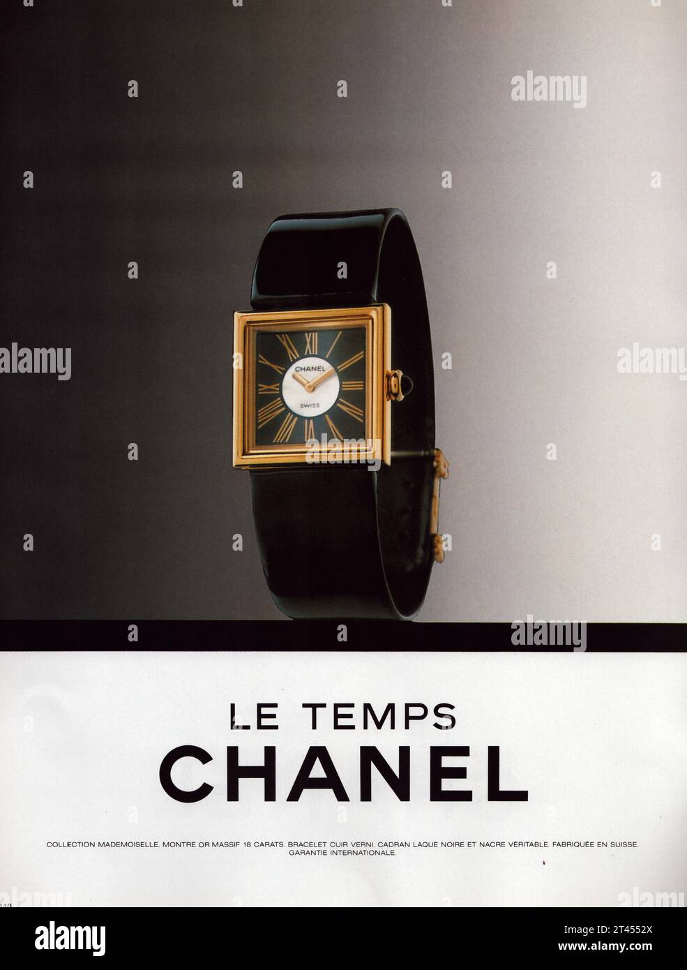Chanel Le Temps gold watch Chanel black strap Chanel Le Temps watch ...