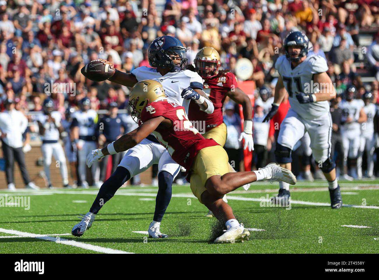 Alumni Stadium. 28th Oct, 2023. MA, USA; Connecticut Huskies ...