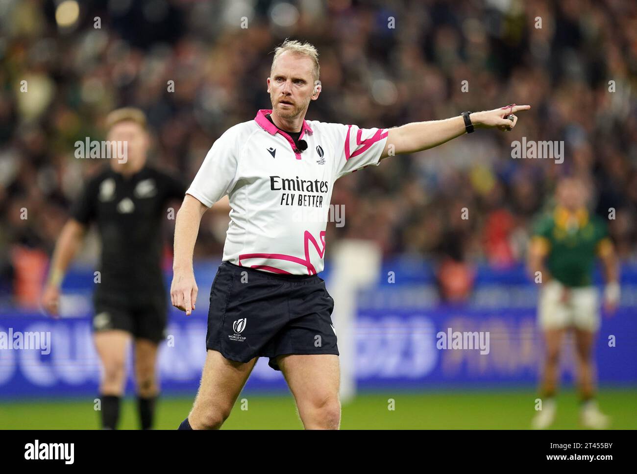 Referee Wayne Barnes during the Rugby World Cup 2023 final match at the ...