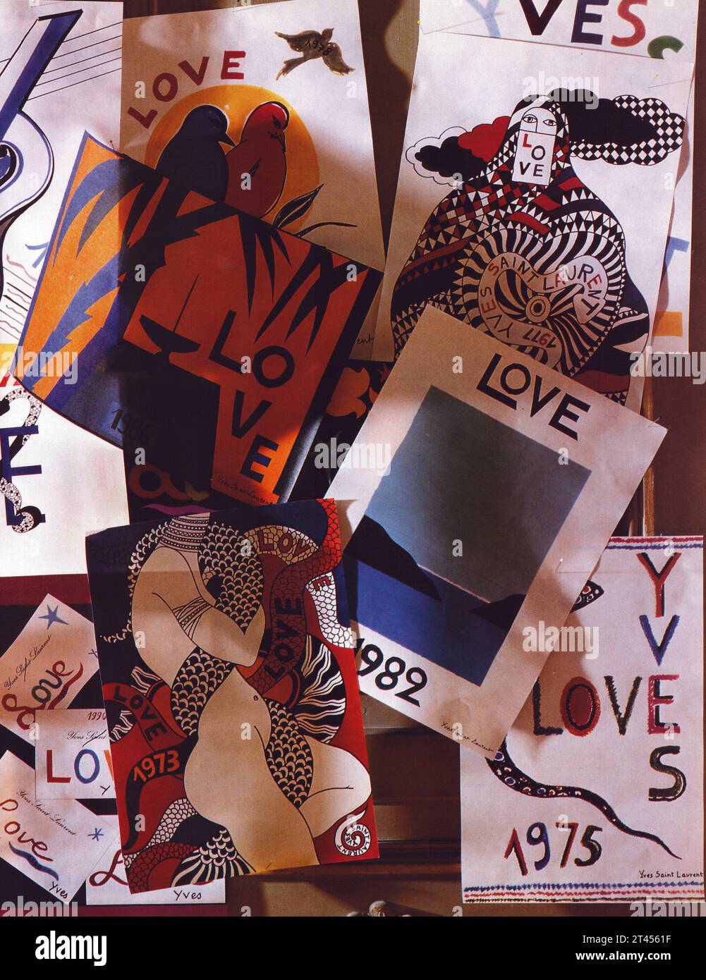 Yves Saint Laurent LOVE advertising poster Yves Saint Laurent publicite ...