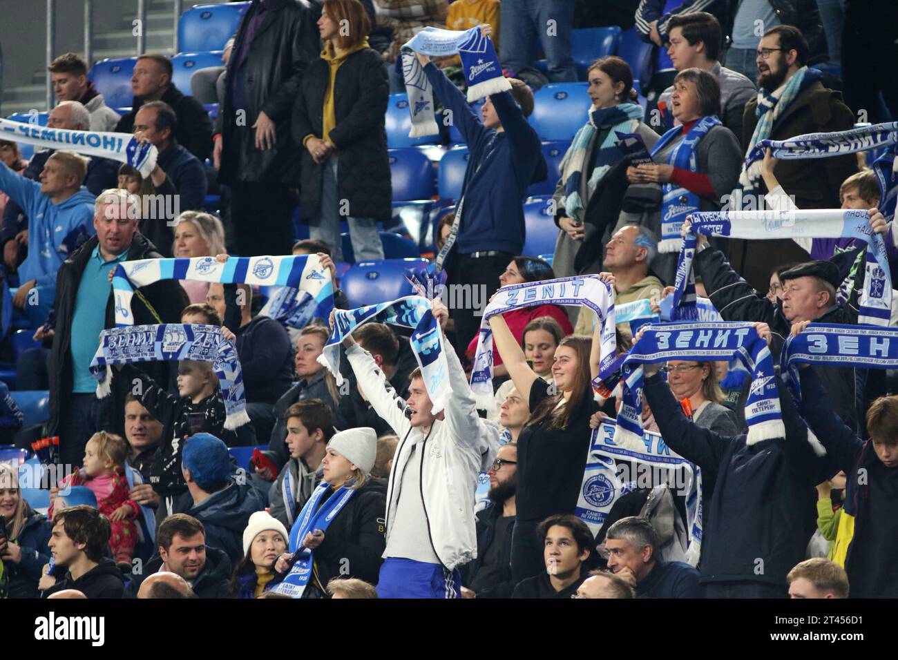 Saint Petersburg, Russia, 28 october 2023: Football. Russian Premier ...