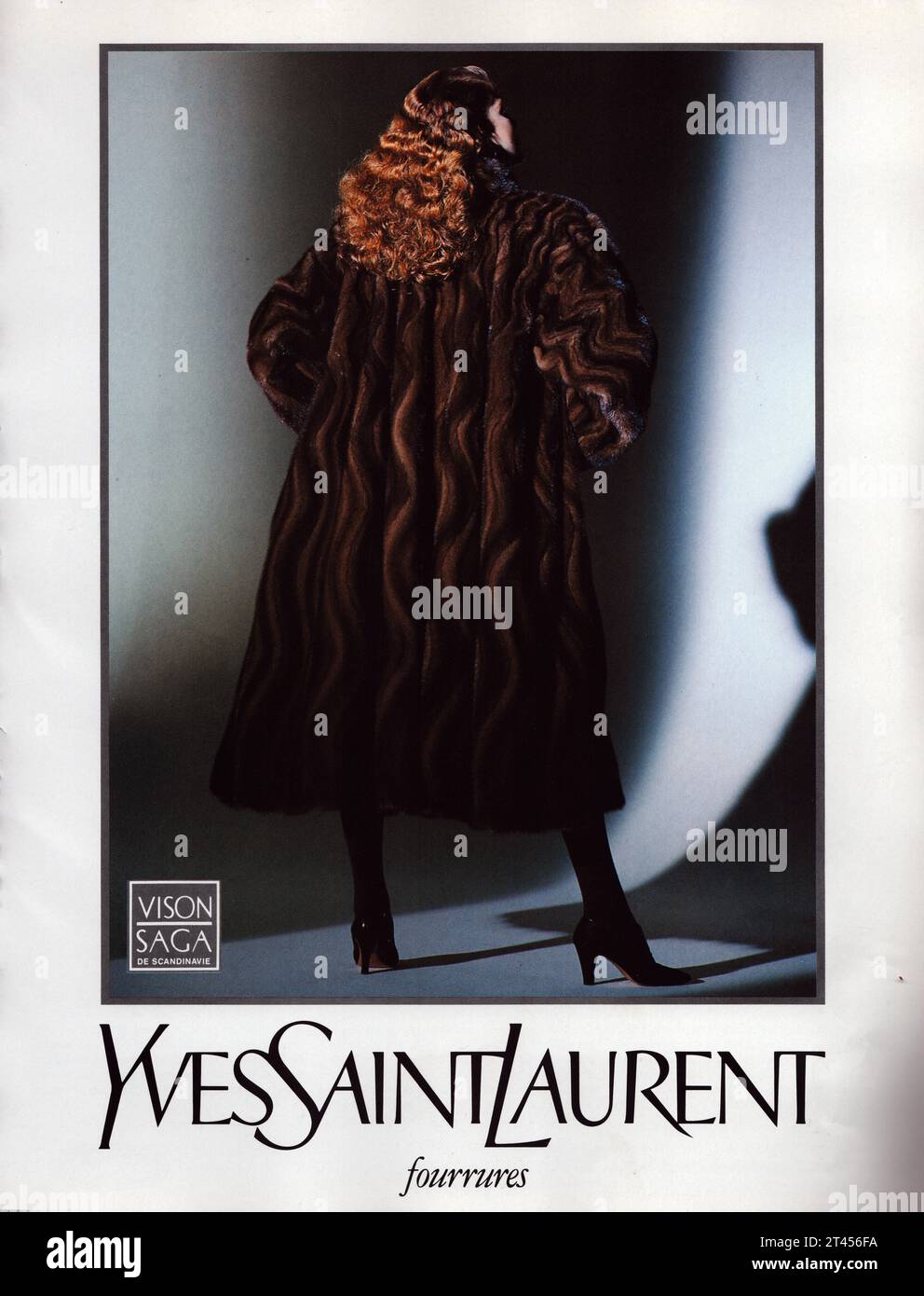 Yves saint laurent fur coat hi-res stock photography and images - Alamy