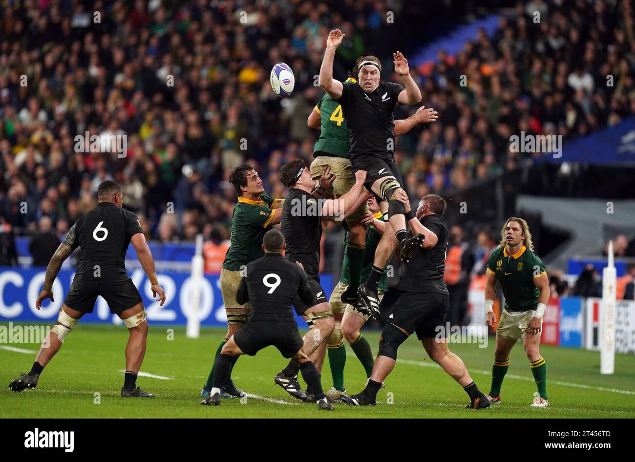 New Zealand's Brodie Retallick and South Africa's Eben Etzebeth during ...