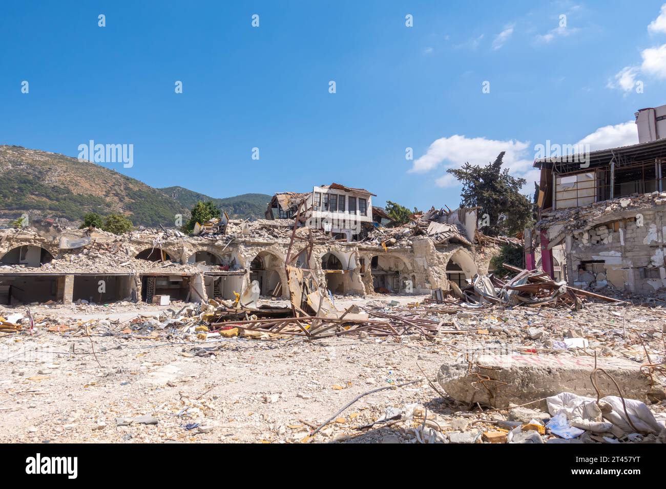 Historic building in old town Antakya destroyed by 2023 earthquake ...