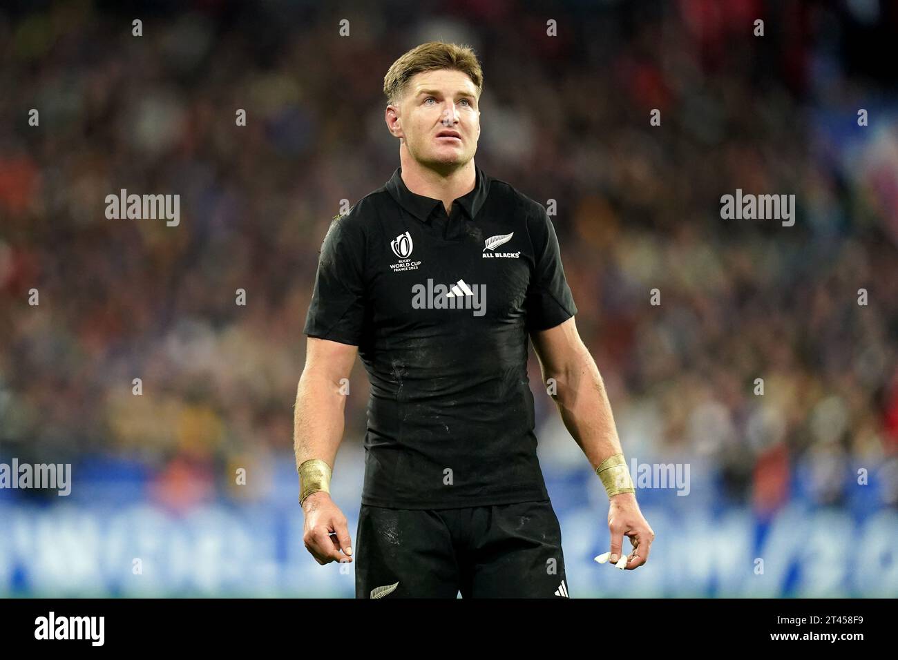 New Zealand's Jordie Barrett appears dejected during the Rugby World ...