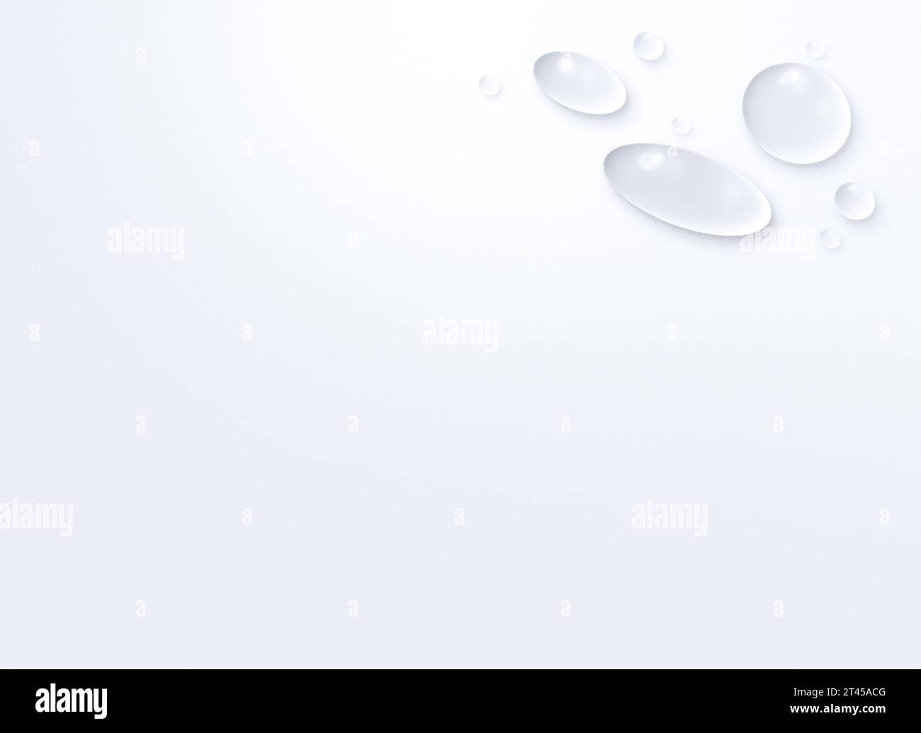 Waterdrops on a textured white paper background. Abstract high ...