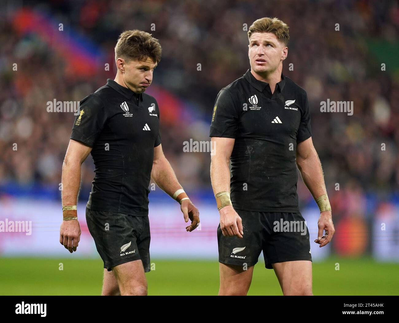 New Zealand's Jordie Barrett (right) and Beauden Barrett during the ...