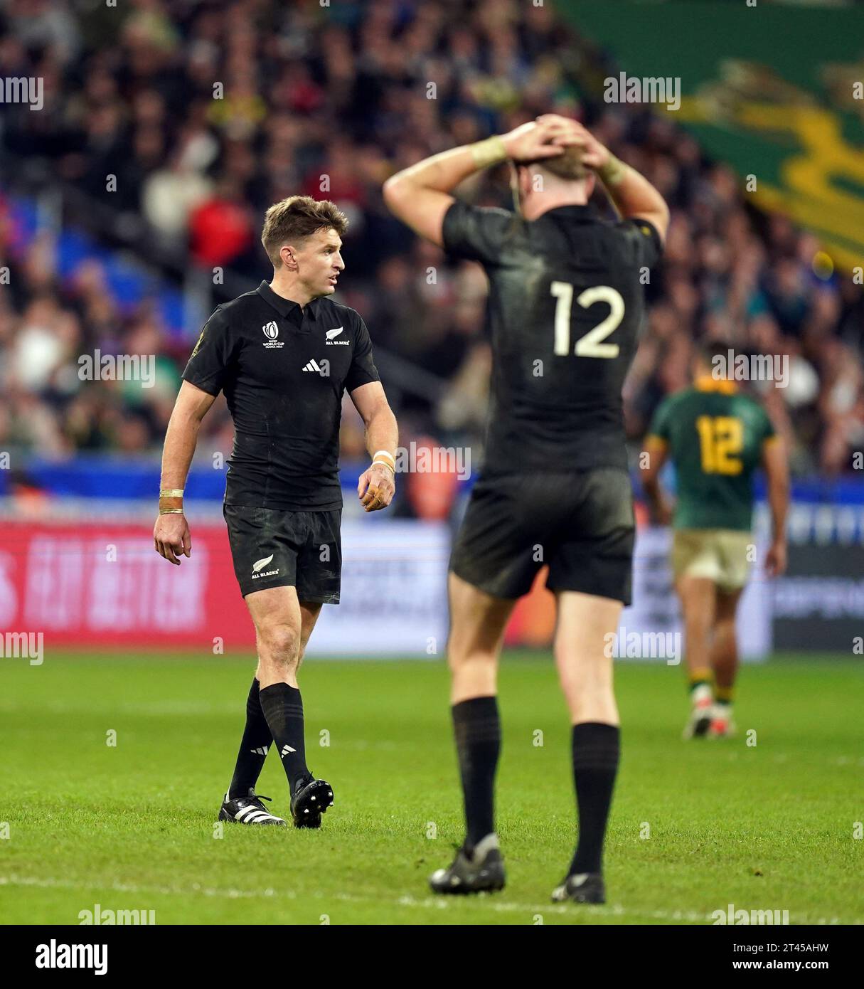 New Zealand's Jordie Barrett (right) and Beauden Barrett during the ...