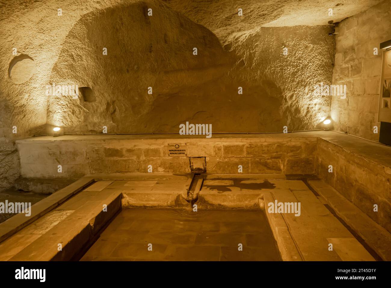 Underground mosque structure with drinking water in Gaziantep museum ...