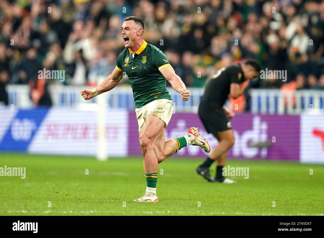South Africa's Jesse Kriel celebrates after winning the Rugby World Cup ...