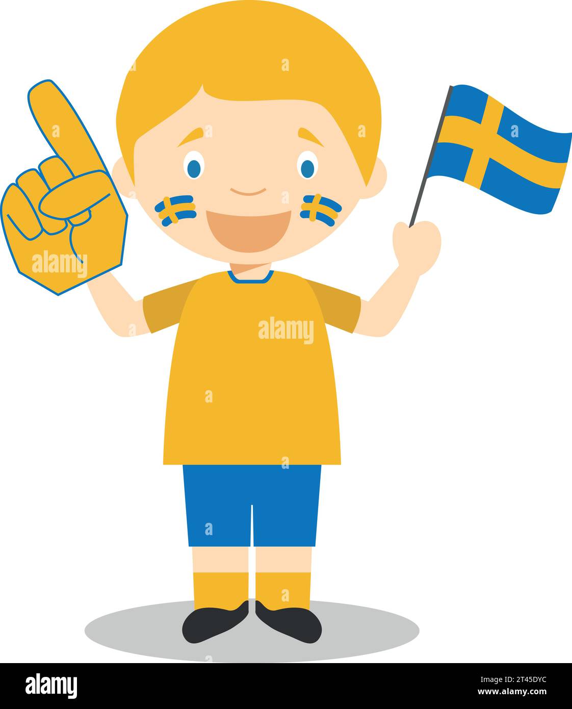 Swedish supporter Stock Vector Images - Alamy