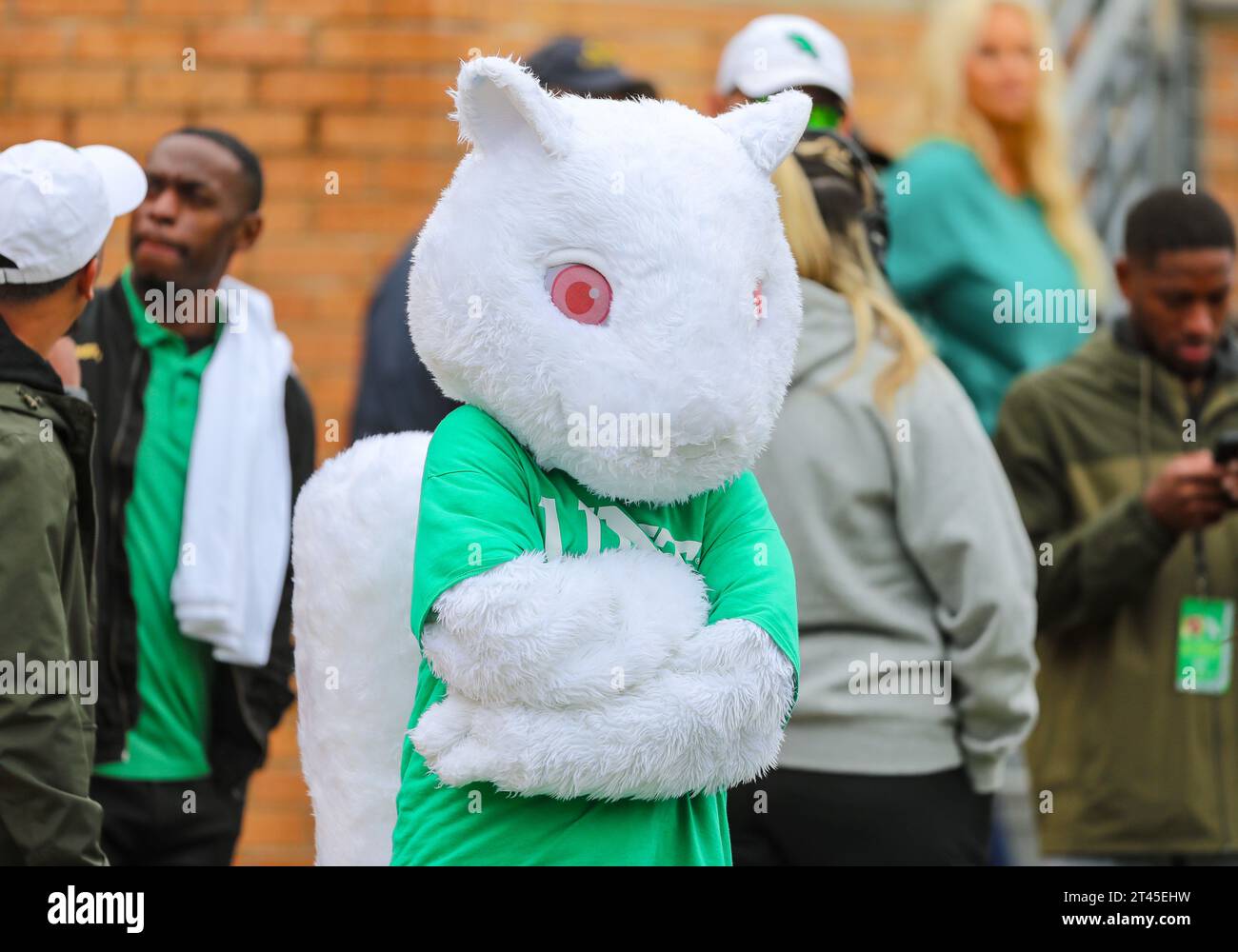 October 28, 2023:.North Texas Mean Green alternate mascot is not happy during first half of the ...