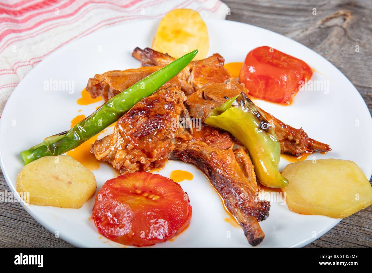 Lamb chops, Rack of Lamb. Delicious Turkish food fried lamb chops ...