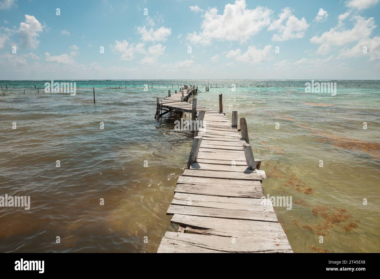 boardwalk on the tropical beach Stock Photo - Alamy