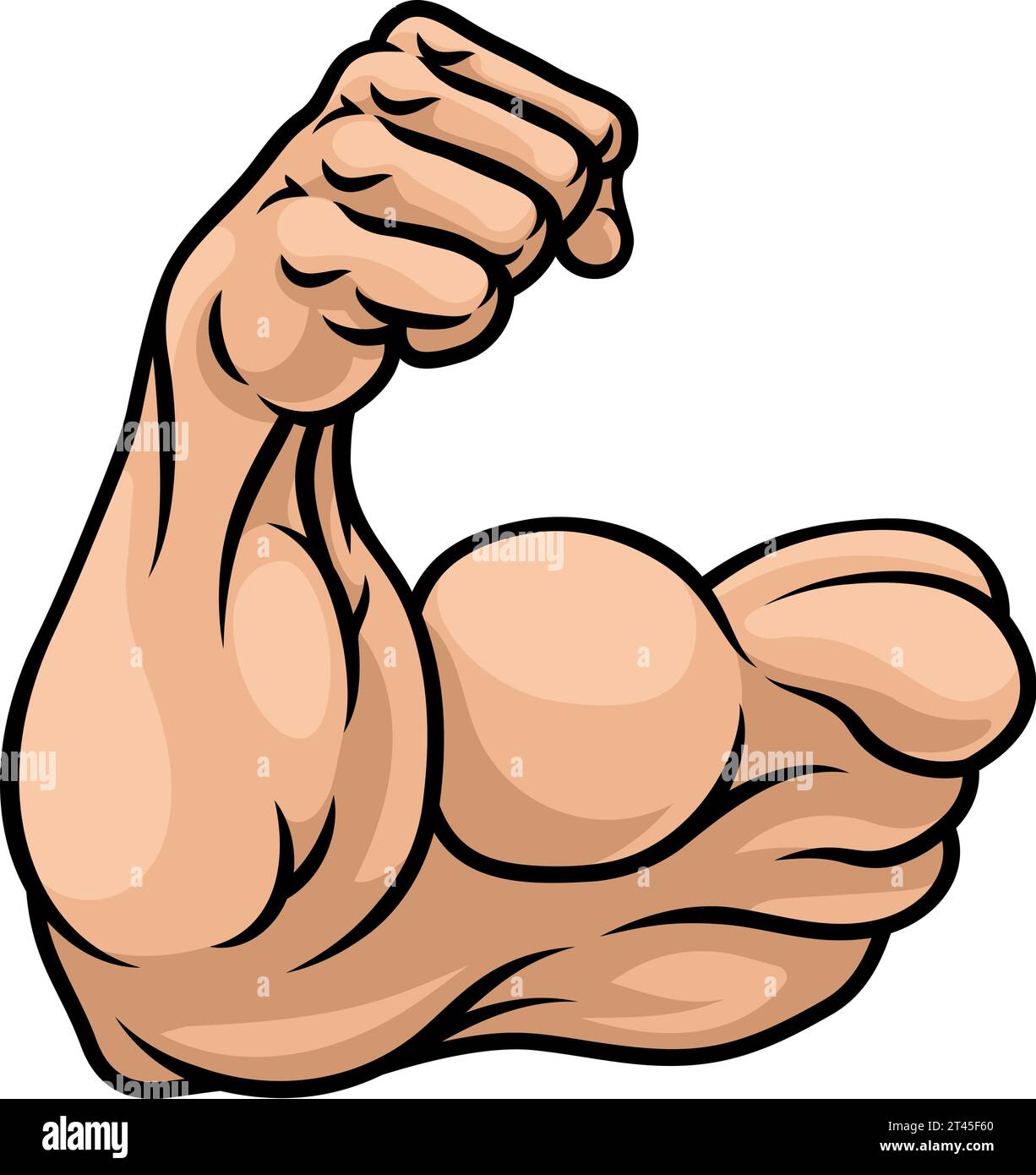 Strong Muscular Arm Bicep Muscle Cartoon Icon Stock Vector Image & Art - Alamy