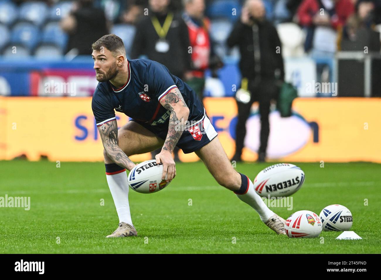 Daryl Clark of England during pre match warm up ahead of the Rugby ...