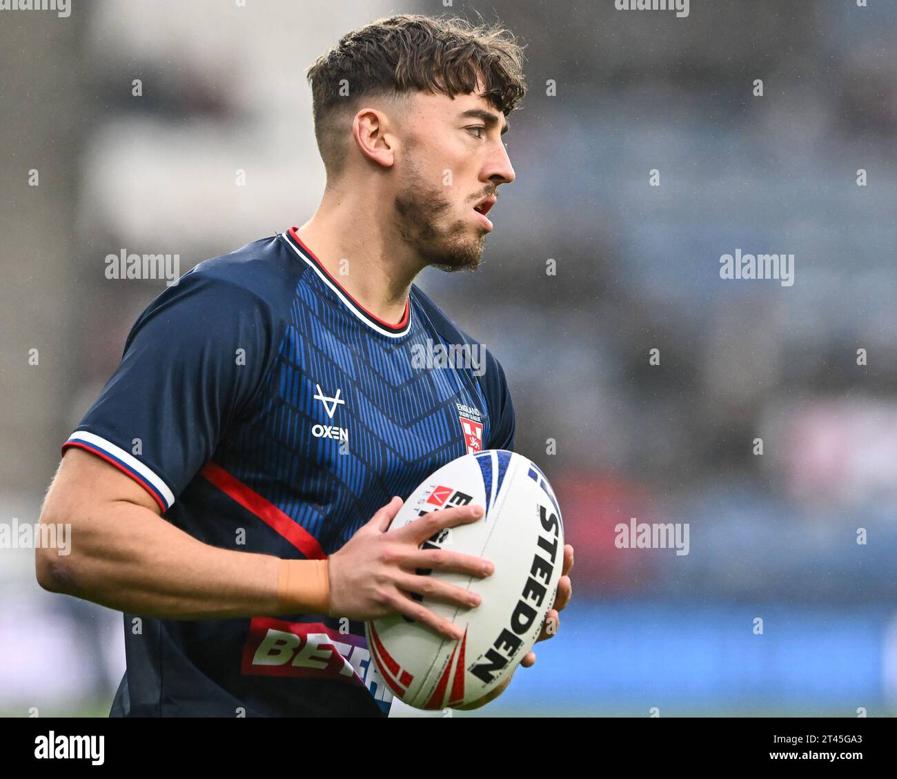 Matty Ashton of England during pre match warm up ahead of the Rugby ...