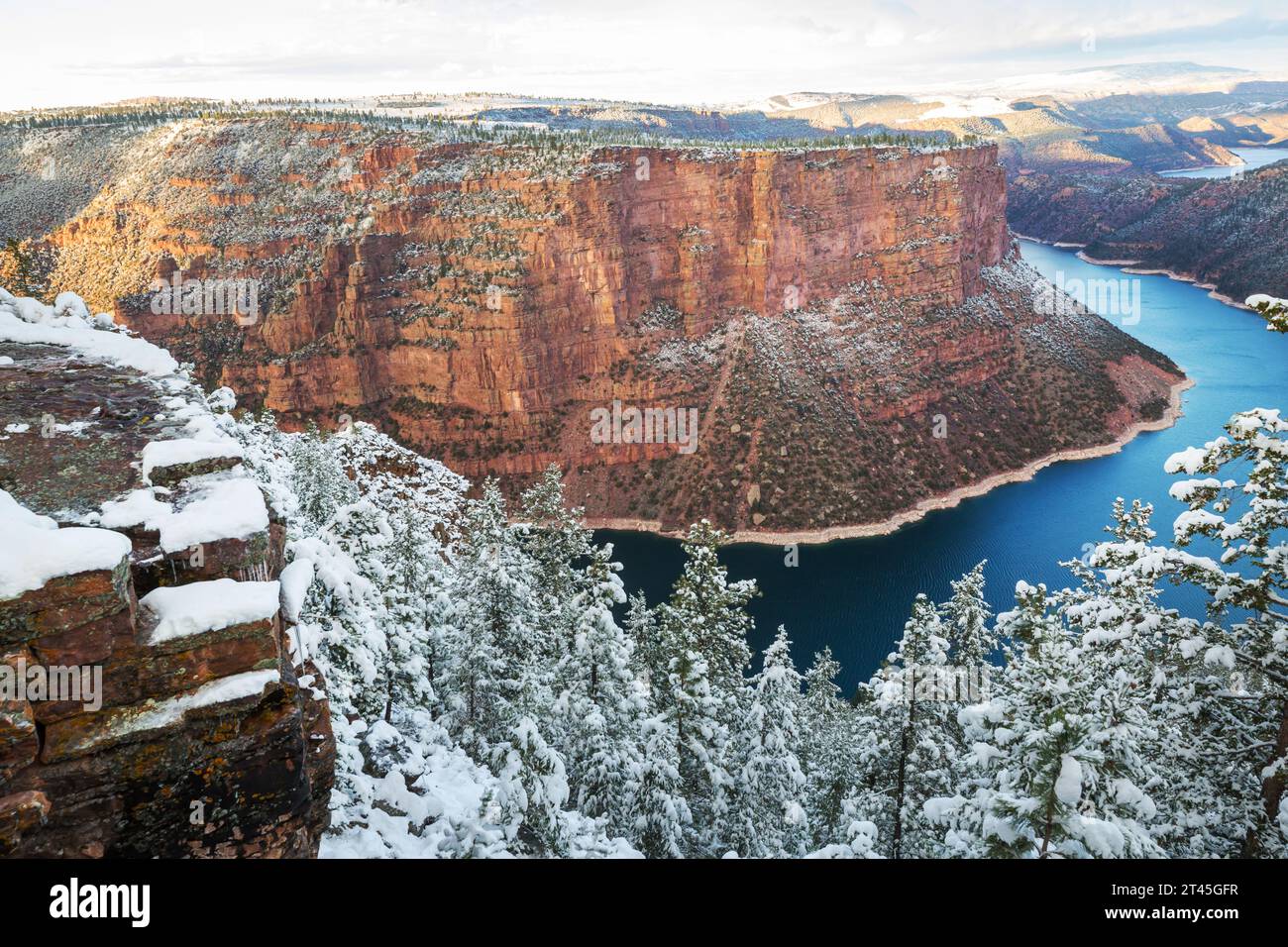 Beautiful landscapes in Flaming Gorge recreation area, USA Stock Photo ...