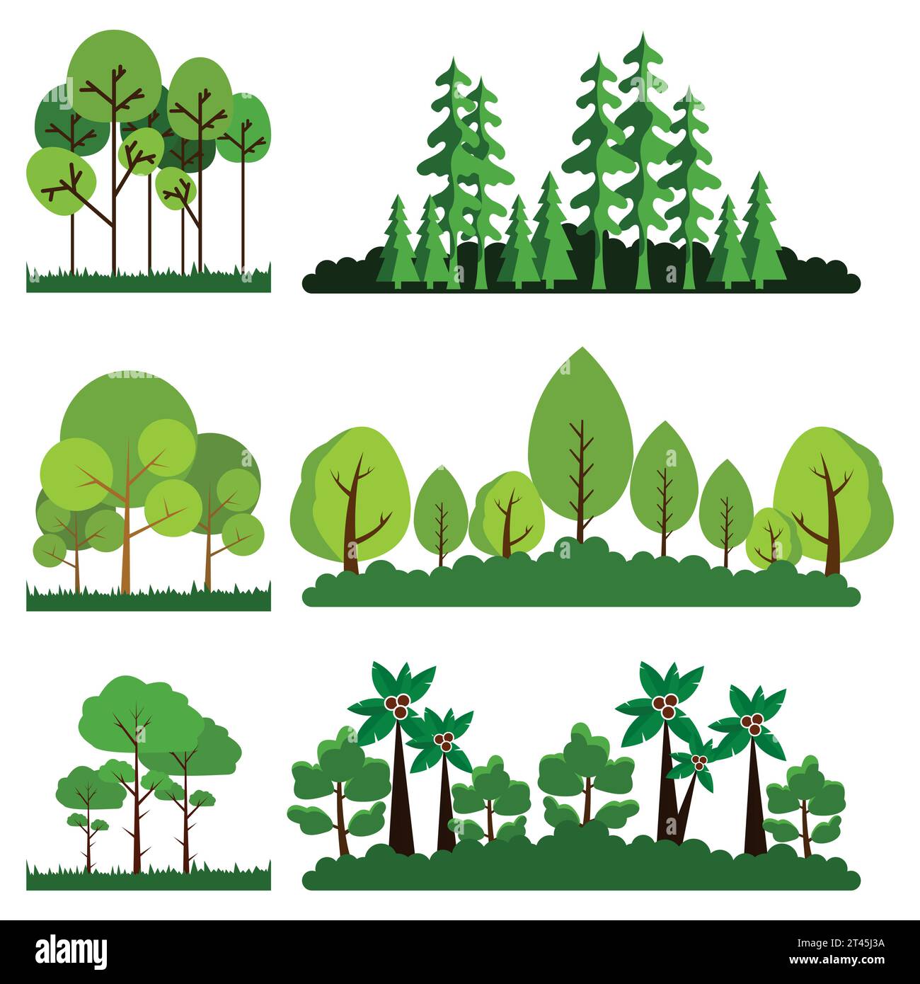 Set trees background collection premium Royalty Free Vector Stock Vector Image & Art - Alamy