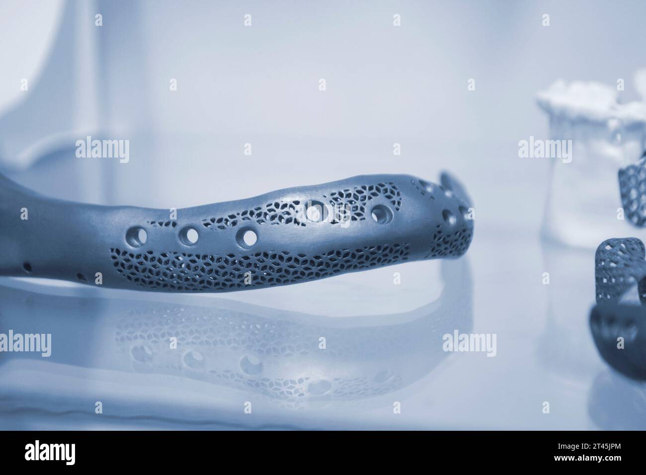 Facial bone of lower human jaw individual prosthesis printed on 3D ...