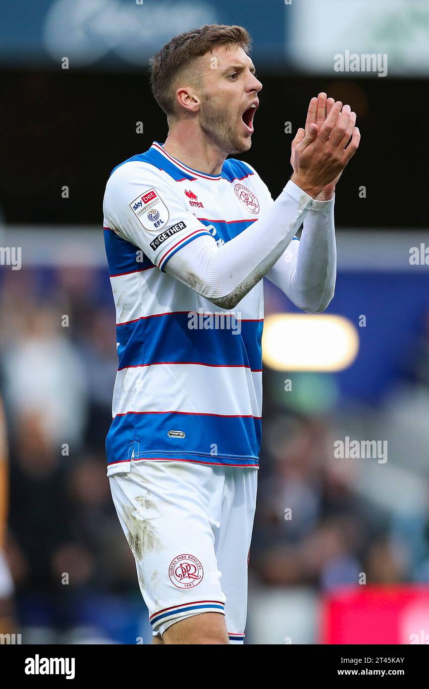 London, UK. 28th Oct, 2023. Queens Park Rangers midfielder Sam Field (8 ...