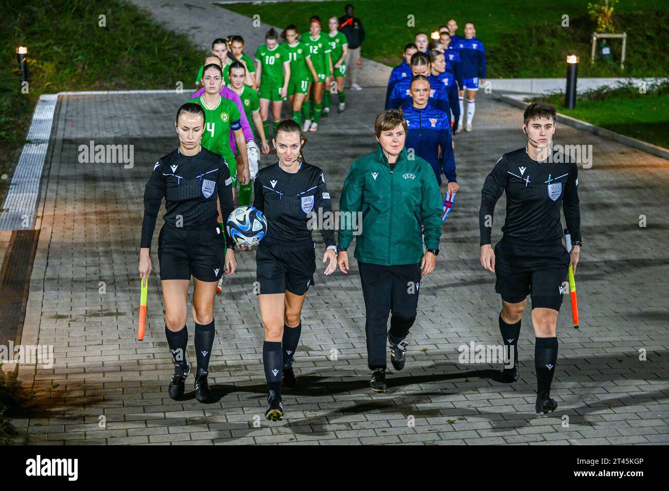 Tubize, Belgium. 28th Oct, 2023. Referees ( Serbian assistant referee ...