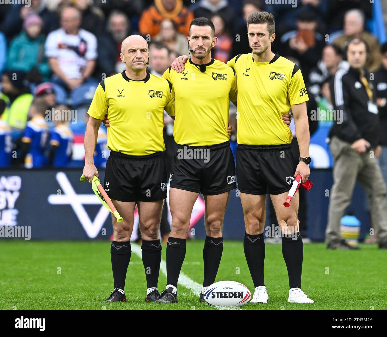 Referee Jack Smith and Touch judges Chris Kendall and Richard Thompson ...