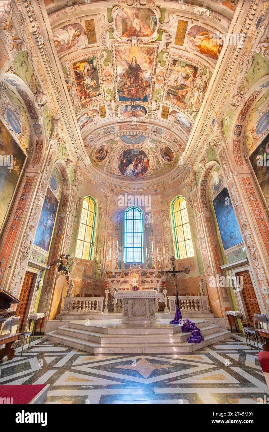 GENOVA, ITALY - MARCH 8, 2023: The presbytery of church Chiesa di San ...