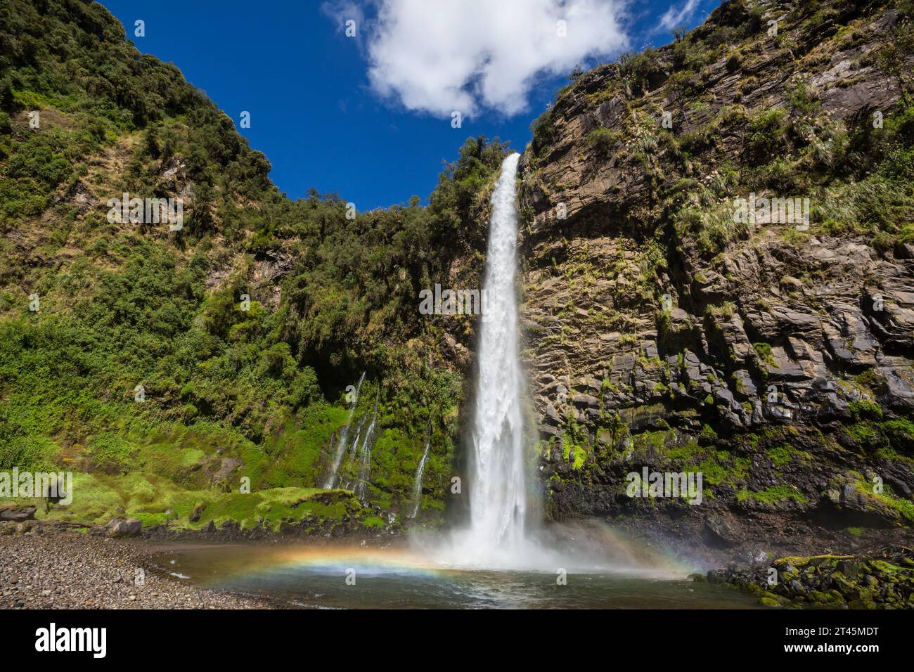 Beautiful waterfall in Ecuador, South America Stock Photo - Alamy