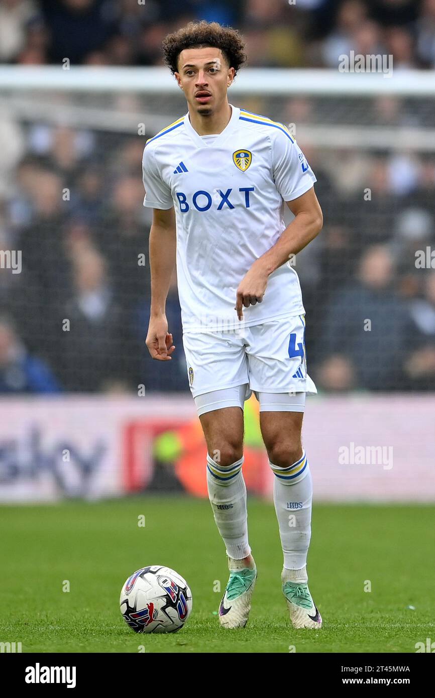 Leeds, UK. 28th Oct, 2023. Ethan Ampadu of Leeds United during the Sky ...